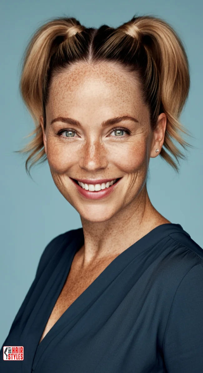 6. Double-Ponytail | 10 Chic Short Hair Ponytail Ideas « Only Hairstyles